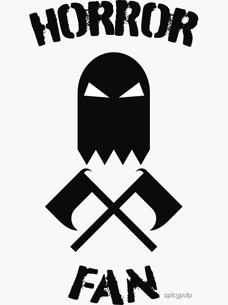 "Horror Fan - Axeman - Black " Sticker for Sale by spicypulp | Redbubble