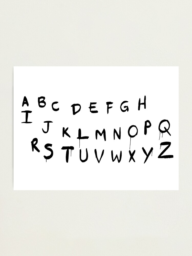 "Stranger Things ABC – Lights, Letters" Photographic Print for Sale by ...