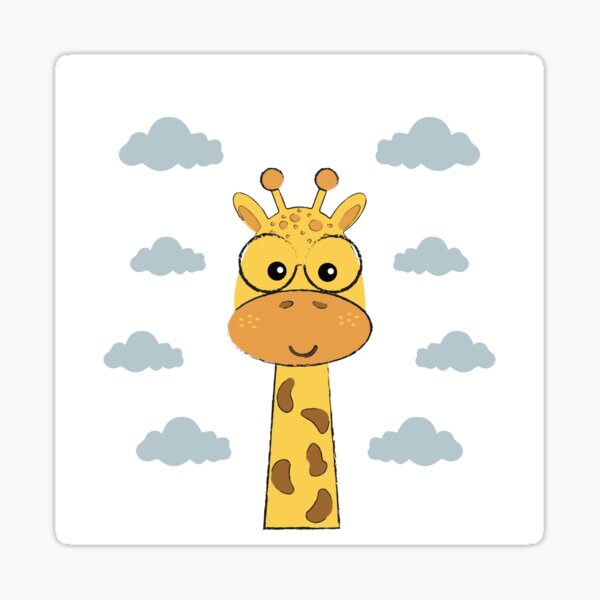"Giraffe cartoon" Sticker for Sale by Lizooshop | Redbubble