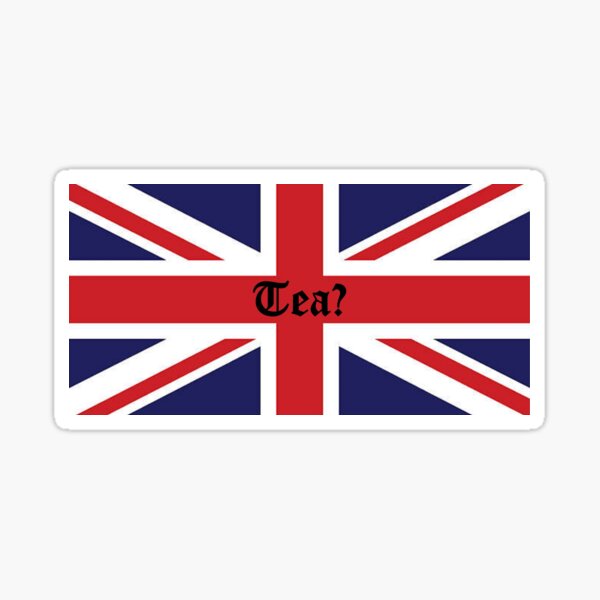 "Tea? (Union Jack)" Sticker for Sale by FristiLoverke13 | Redbubble