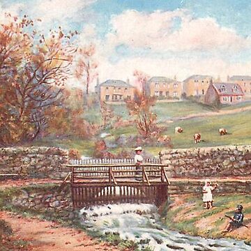 "Vintage Illustration of Dour Burn, Aberdour" Greeting Card for Sale by ...