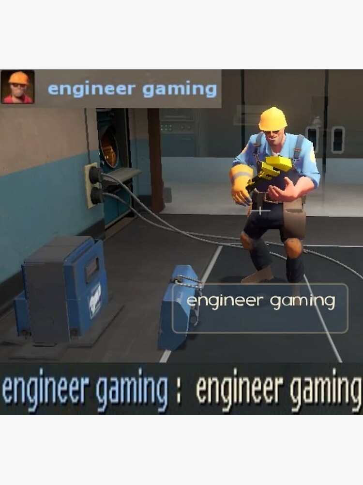 "Engineer Gaming" Sticker by TheNerdyThief | Redbubble