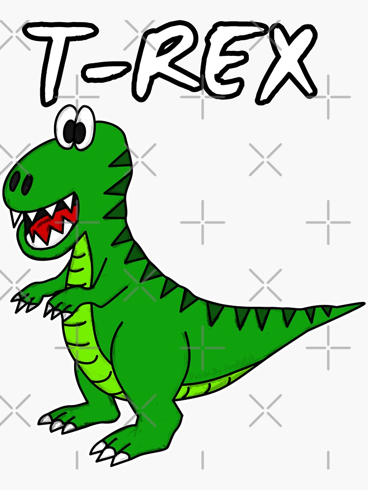 "Tyrannosaurus Rex T-Rex Dinosaur Jurassic Kids Funny" Sticker for Sale ...