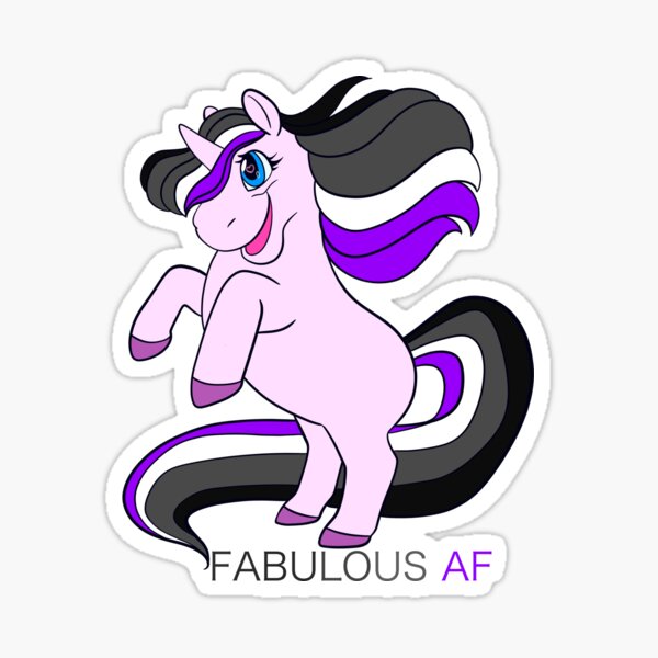 "Ace and Fabulous Af Unicorn " Sticker for Sale by AionK | Redbubble