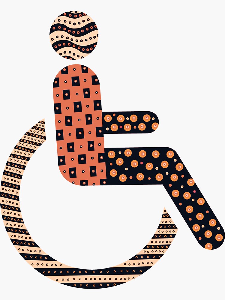 "Disability in Orange" Sticker by donnambrown | Redbubble