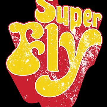 "SuperFly distressed logo" Sticker for Sale by surf110 | Redbubble