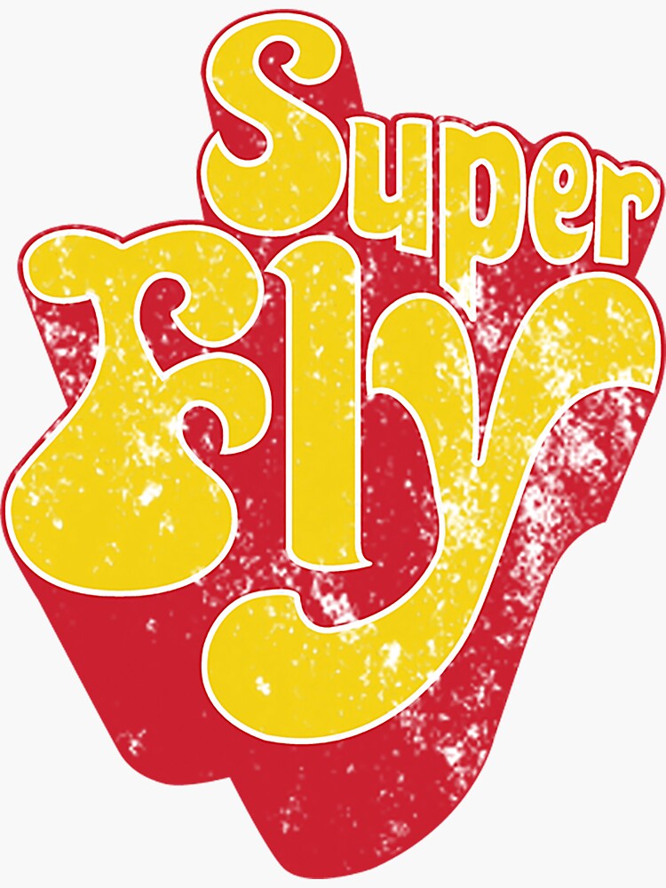"SuperFly distressed logo" Sticker for Sale by surf110 | Redbubble