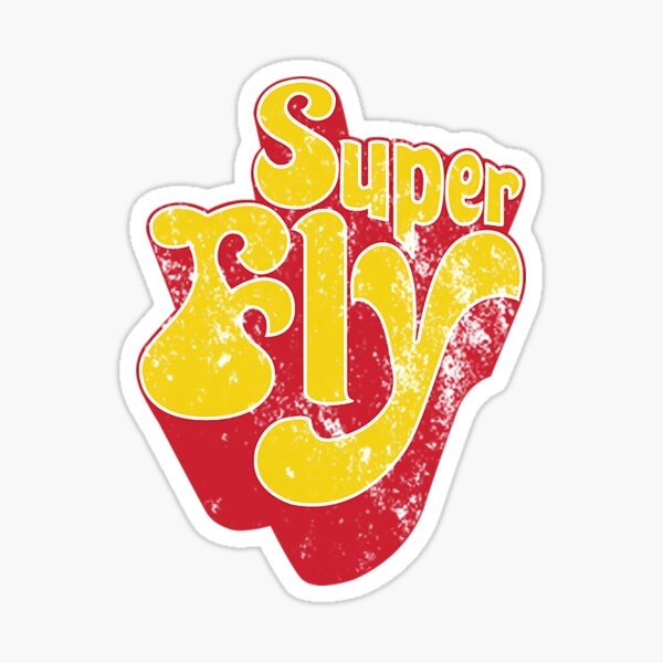 "SuperFly distressed logo" Sticker for Sale by surf110 | Redbubble