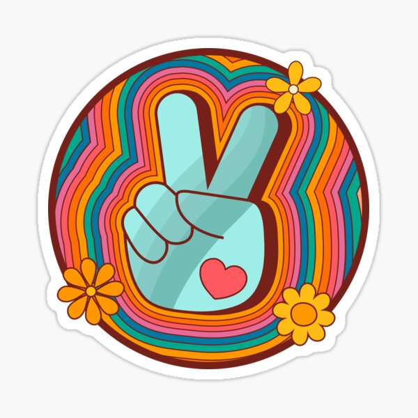 "Hippie Circle Art No. 10" Sticker for Sale by SukaSukaSukaTee | Redbubble