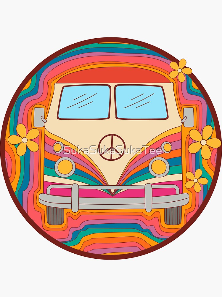 "Hippie Circle Art No. 14" Sticker for Sale by SukaSukaSukaTee | Redbubble