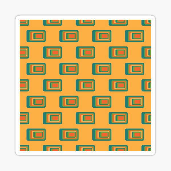 "Retro Rectangle" Sticker for Sale by BearImages | Redbubble