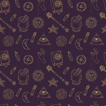 "Witchy Pattern on Purple" Shower Curtain for Sale by MonijoStudio ...