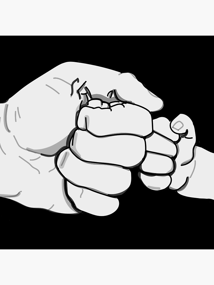 "FIST BUMP" Sticker by mossyrocket | Redbubble