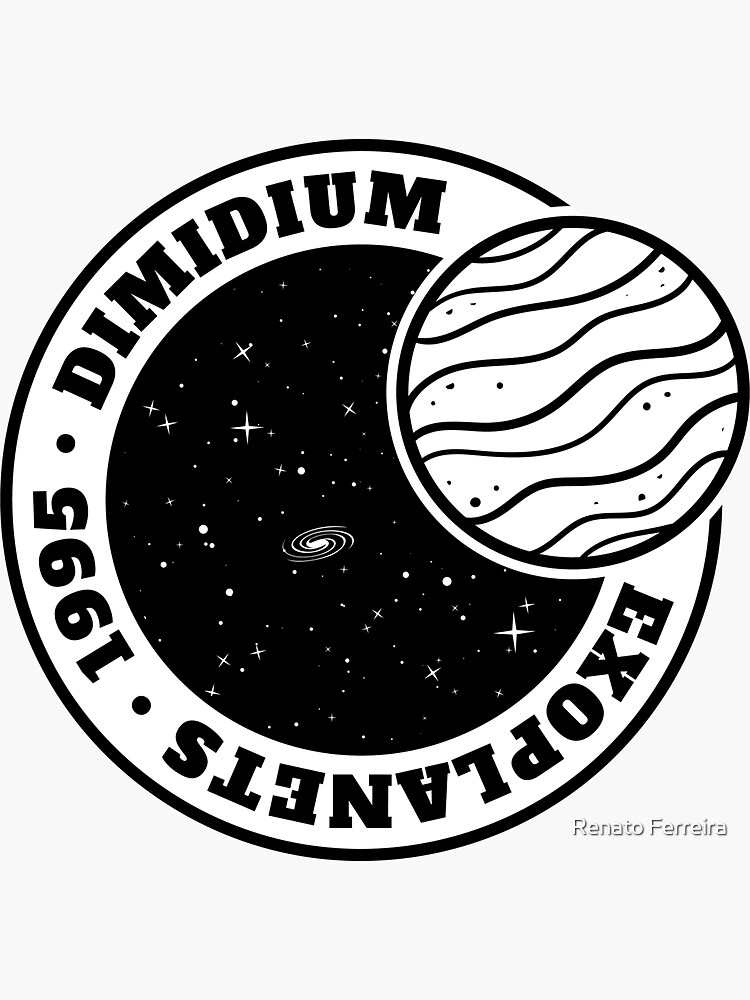 "Dimidium Exoplanet 1995 Black" Sticker for Sale by renatorff | Redbubble
