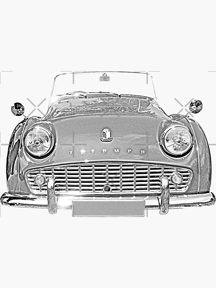 "Triumph TR3 classic car" Sticker by soitwouldseem | Redbubble