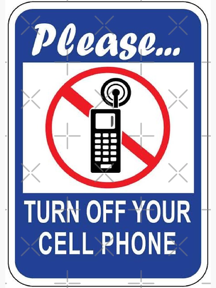 "Notice please turn off your cell phone" Sticker by RIAD16 | Redbubble
