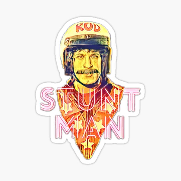 "Rod Kimble - Stuntman" Sticker for Sale by Buckingham Green | Redbubble