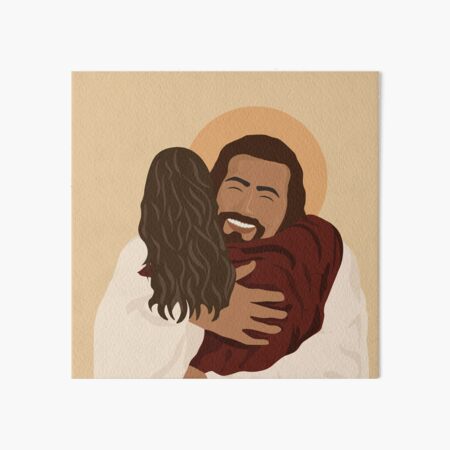 "Jesus Hug | Jesus Hugging | Catholic Christian Gift" Art Board Print ...