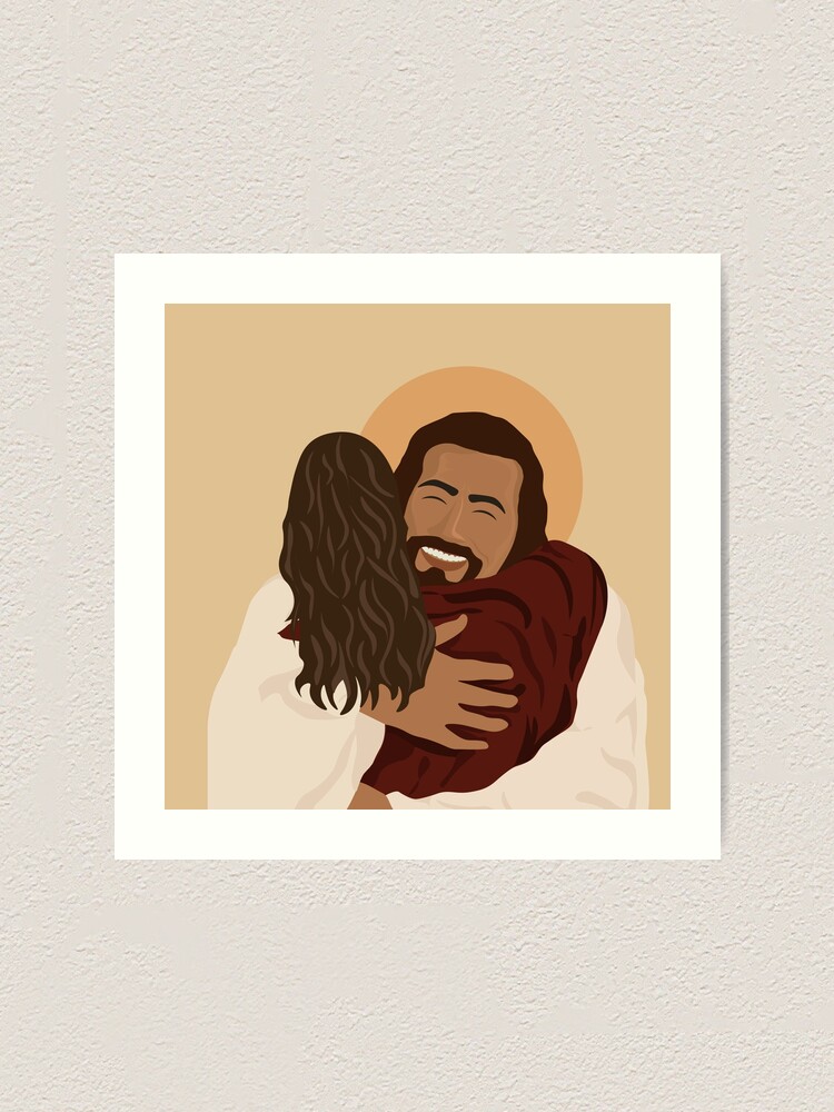 "Jesus Hug | Jesus Hugging | Catholic Christian Gift" Art Print for ...