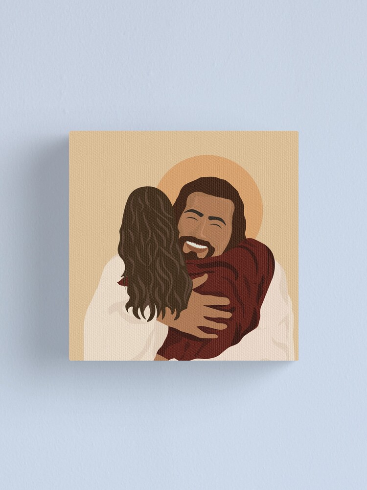 "Jesus Hug | Jesus Hugging | Catholic Christian Gift" Canvas Print for ...