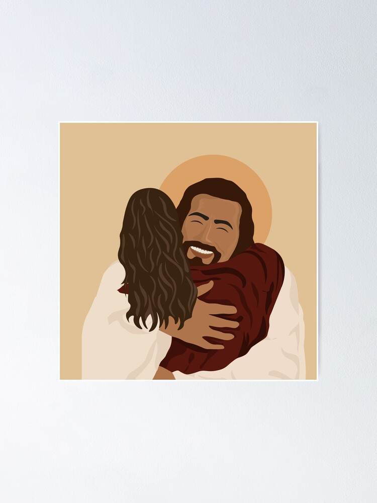 "Jesus Hug | Jesus Hugging | Catholic Christian Gift" Poster for Sale ...
