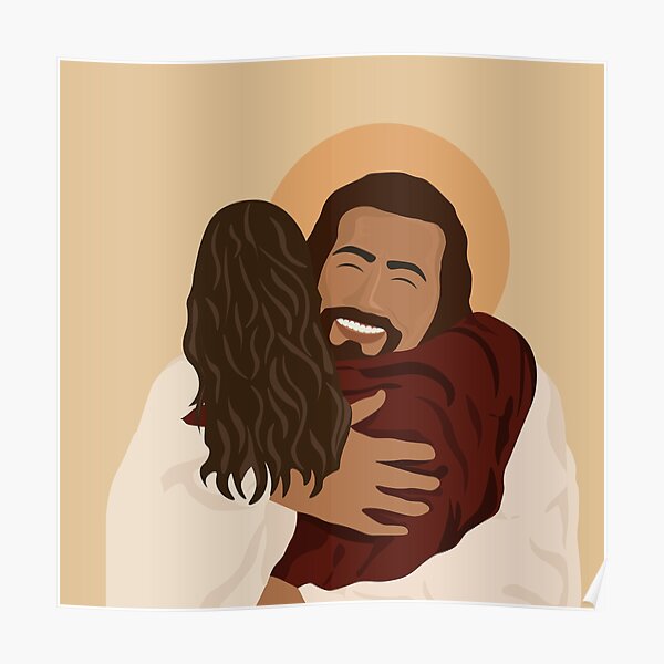 "Jesus Hug | Jesus Hugging | Catholic Christian Gift" Poster for Sale ...