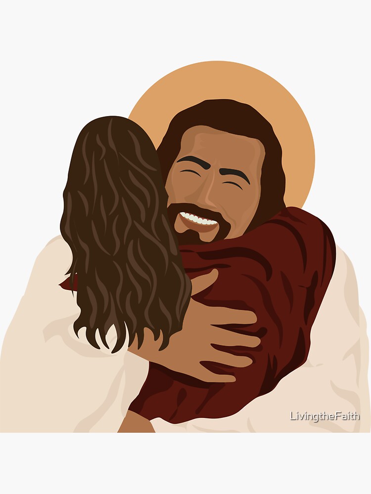 "Jesus Hug | Jesus Hugging | Catholic Christian Gift" Sticker for Sale ...