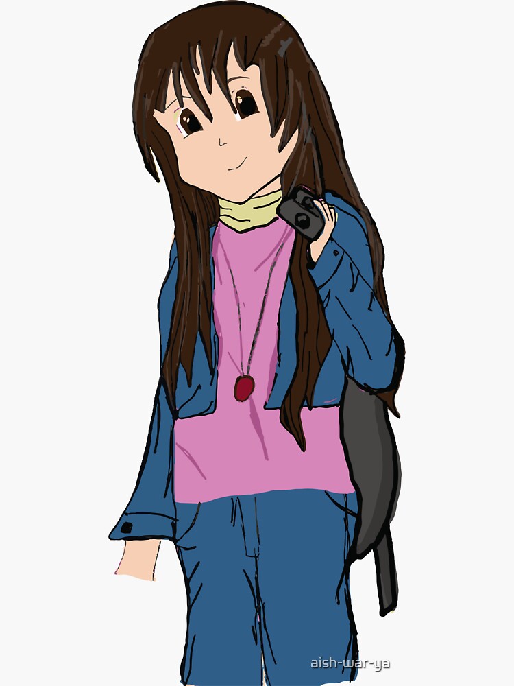 "Explorer girl anime cartoon" Sticker for Sale by aish-war-ya | Redbubble
