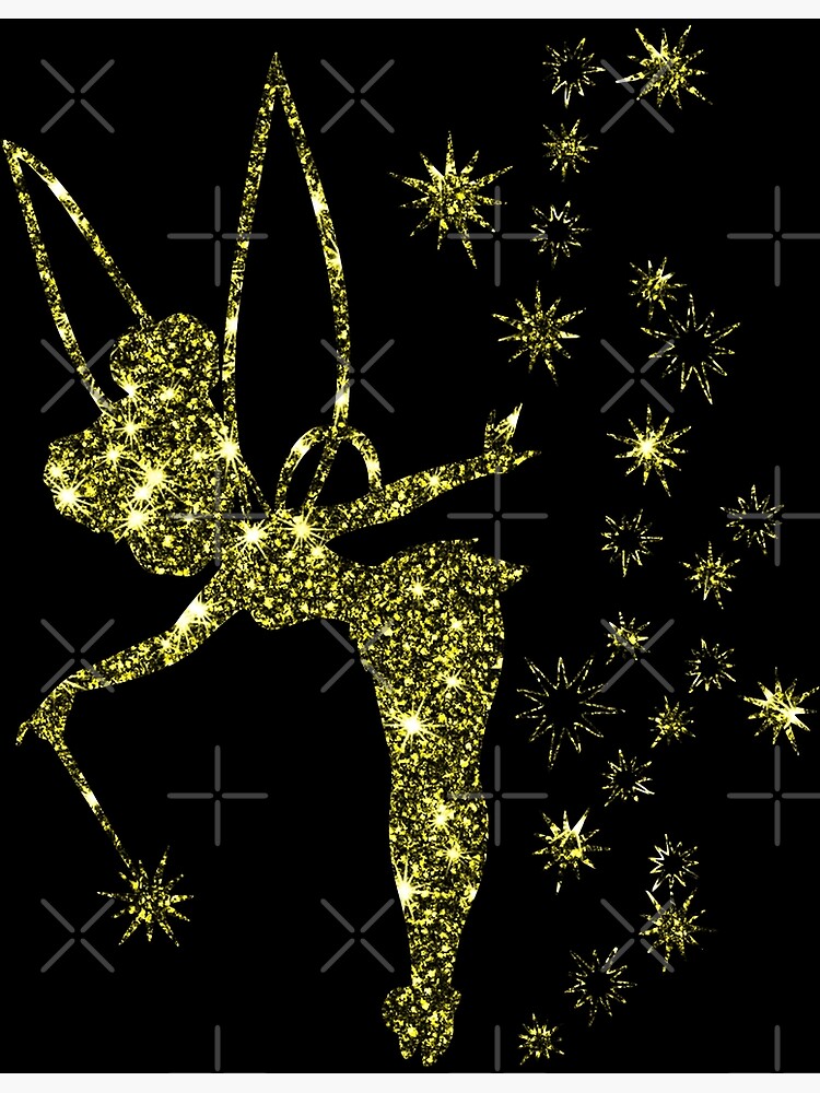 "Fairy Gold Glitter, Tinkerbell Gold Glitter, Fairy with Stars Glitter ...