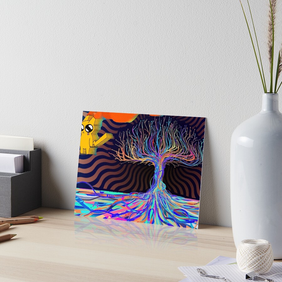 "psychedelic pokemon picatchu overthink" Art Board Print by ...