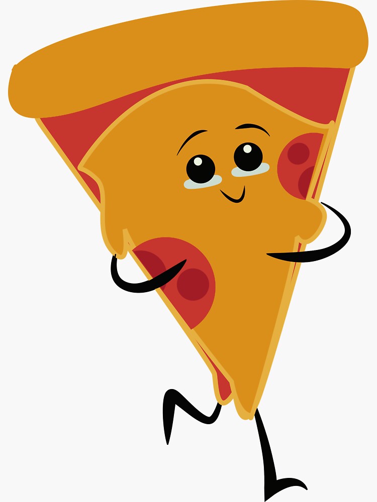 "crying pizza face" Sticker for Sale by Menddyy | Redbubble