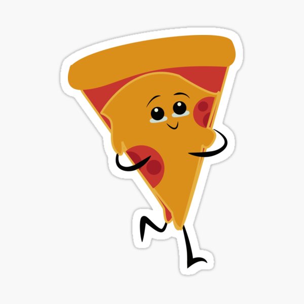 "crying pizza face" Sticker for Sale by Menddyy | Redbubble