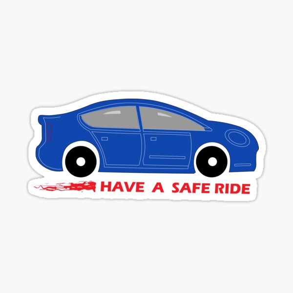 "Eye catching blue car" Sticker for Sale by DSR-Arts | Redbubble
