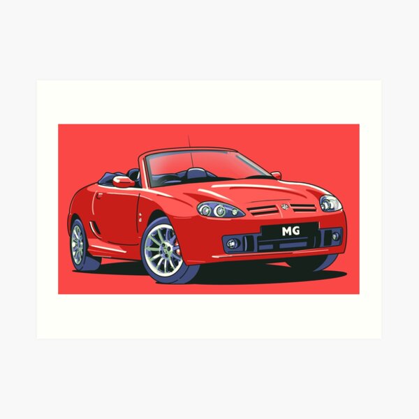 Kunstdruck for Sale mit "MG Rover MG TF Auto in Solar Red" von Webazoot ...
