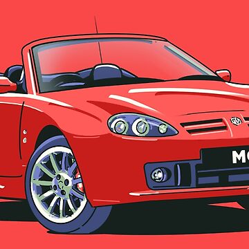 Kunstdruck for Sale mit "MG Rover MG TF Auto in Solar Red" von Webazoot ...