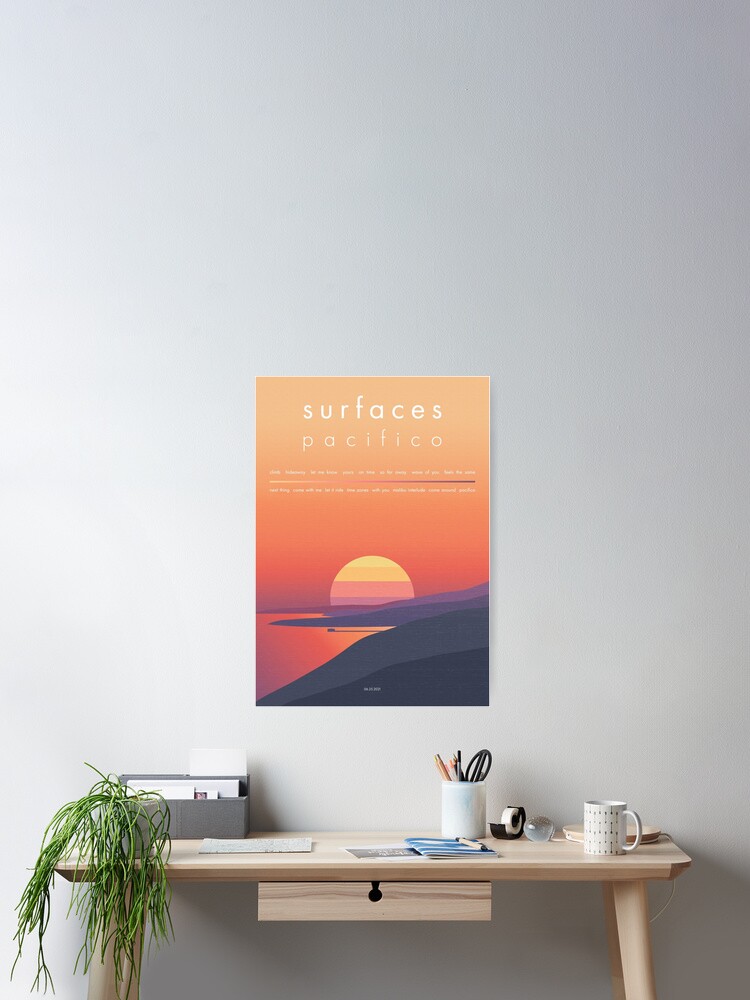 "Surfaces Pacifico (2021) Band Album Cover" Poster for Sale by ...