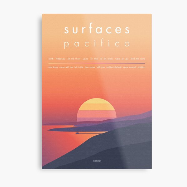 "Surfaces Pacifico (2021) Band Album Cover" Metal Print for Sale by ...