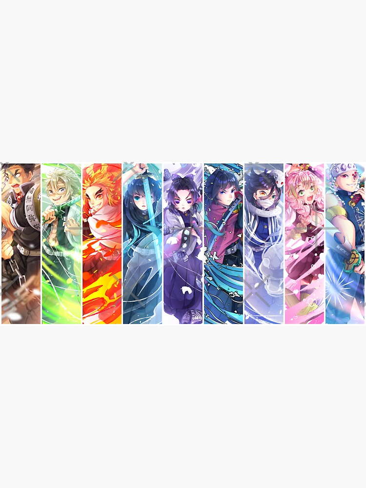 "9 Hashira" Sticker for Sale by Mikaeel | Redbubble