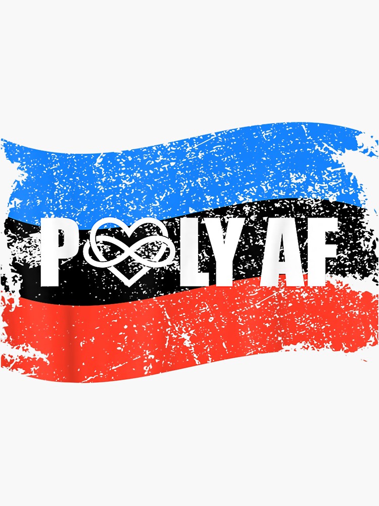 "Poly Af Polyamorous Flag Polyamory Pride " Sticker for Sale by ...