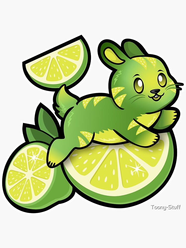 "Lime-Rabbit" Sticker for Sale by Toony-Stuff | Redbubble