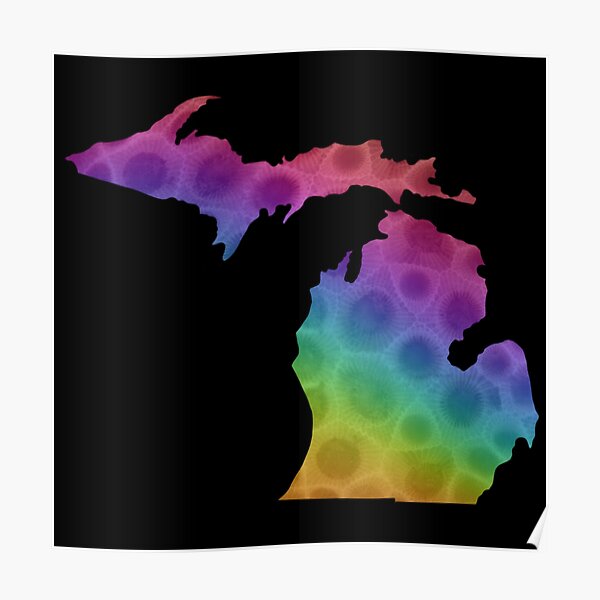 "Petoskey colorful stone pattern, the Great Lake state, rainbow" Poster ...