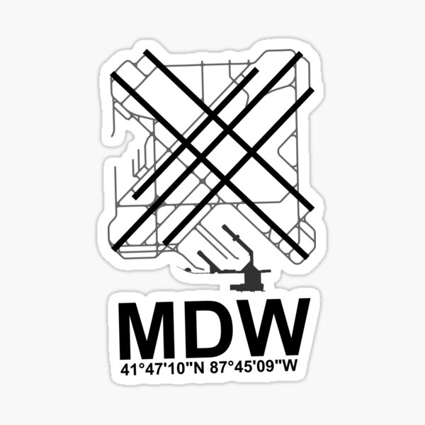 "Chicago Midway Airport" Sticker by game2genesis | Redbubble
