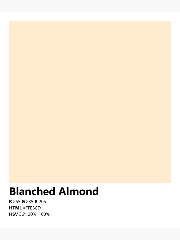 "Color Swatch/Card (Blanched Almond)" Sticker for Sale by Pestorian ...