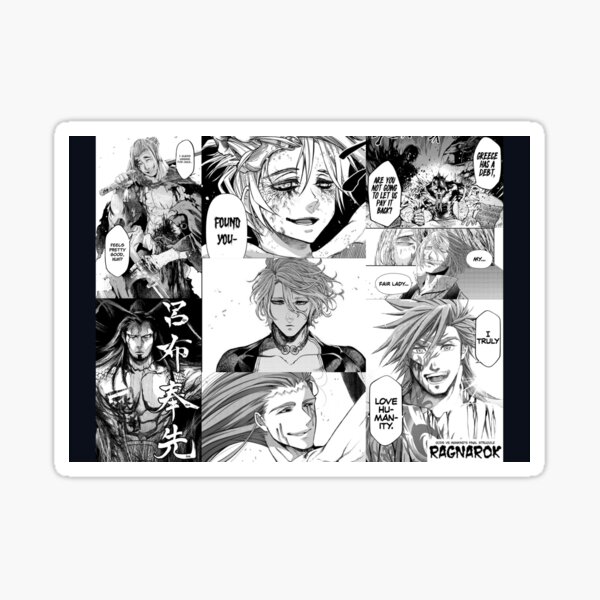 "Record of Ragnarok Manga Collage" Sticker for Sale by Mathieu00 ...