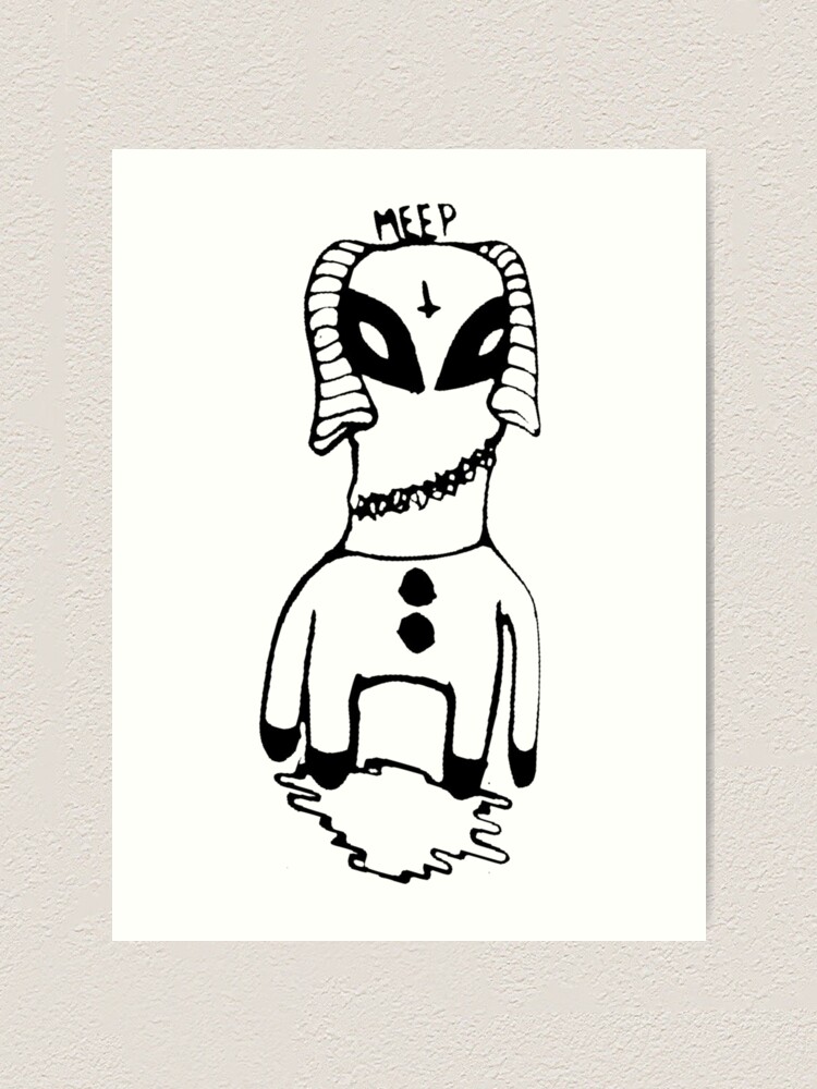 "Lil Peep Meep Tattoo Drawing" Art Print by aliciahyde | Redbubble