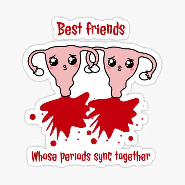 "Girl besties period sync" Sticker for Sale by Mermaidssparkle | Redbubble