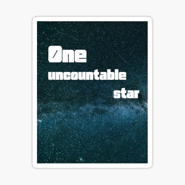 "One uncountable star" Sticker for Sale by wnhun | Redbubble