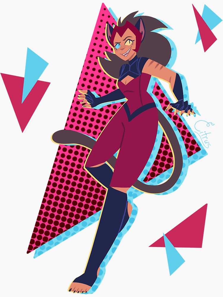 "Retro Catra" Sticker for Sale by VitricCitrus | Redbubble