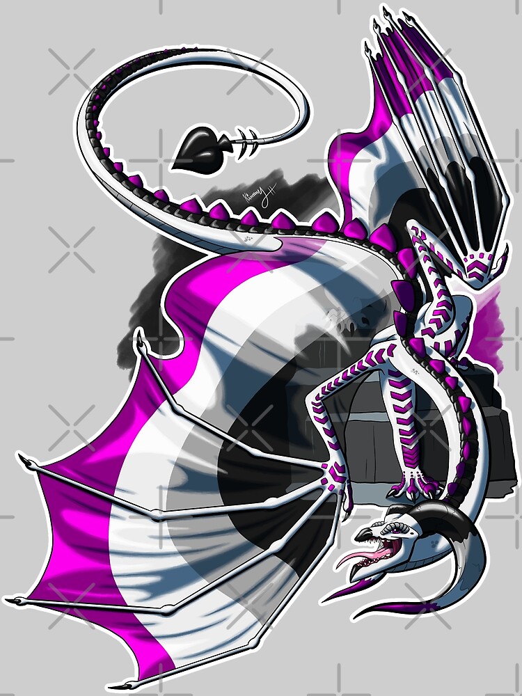 "Ace Pride Dragon" Poster by KDH-Arts | Redbubble