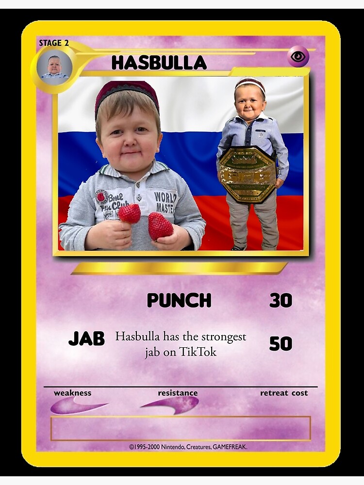 "Hasbulla trading card" Poster for Sale by deecee95 | Redbubble